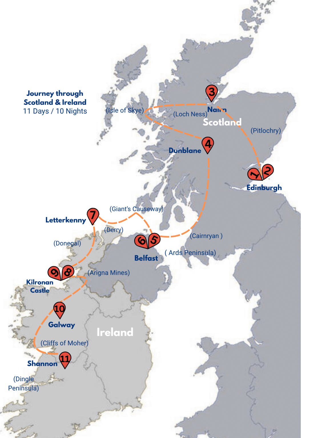 Journey through Scotland & Ireland - GoScottishTours